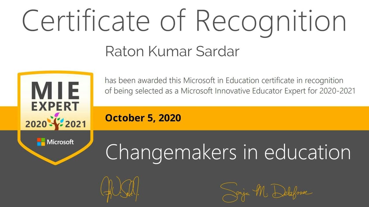 How to download MIE Expert certificate | Microsoft Innovative Educator ...