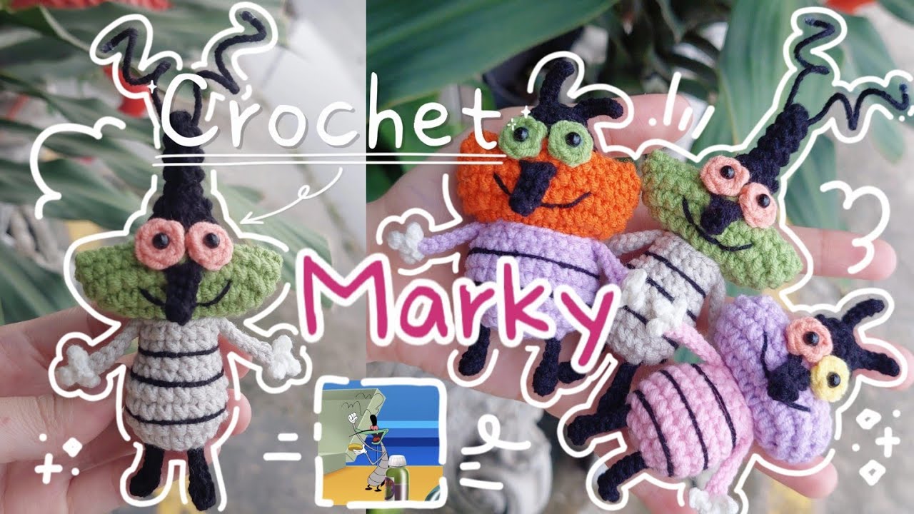 Crochet MARKY COCKROACH | Crochet OGGY AND THE COCKROACHES | Móc len ...