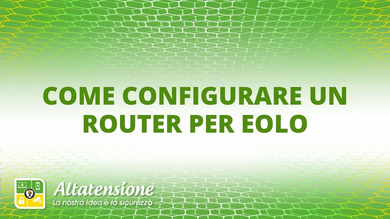 Come configurare un router per eolo - YouTube