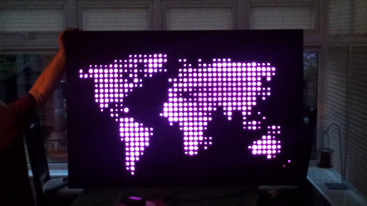 World Map Project - LED Backlight - YouTube