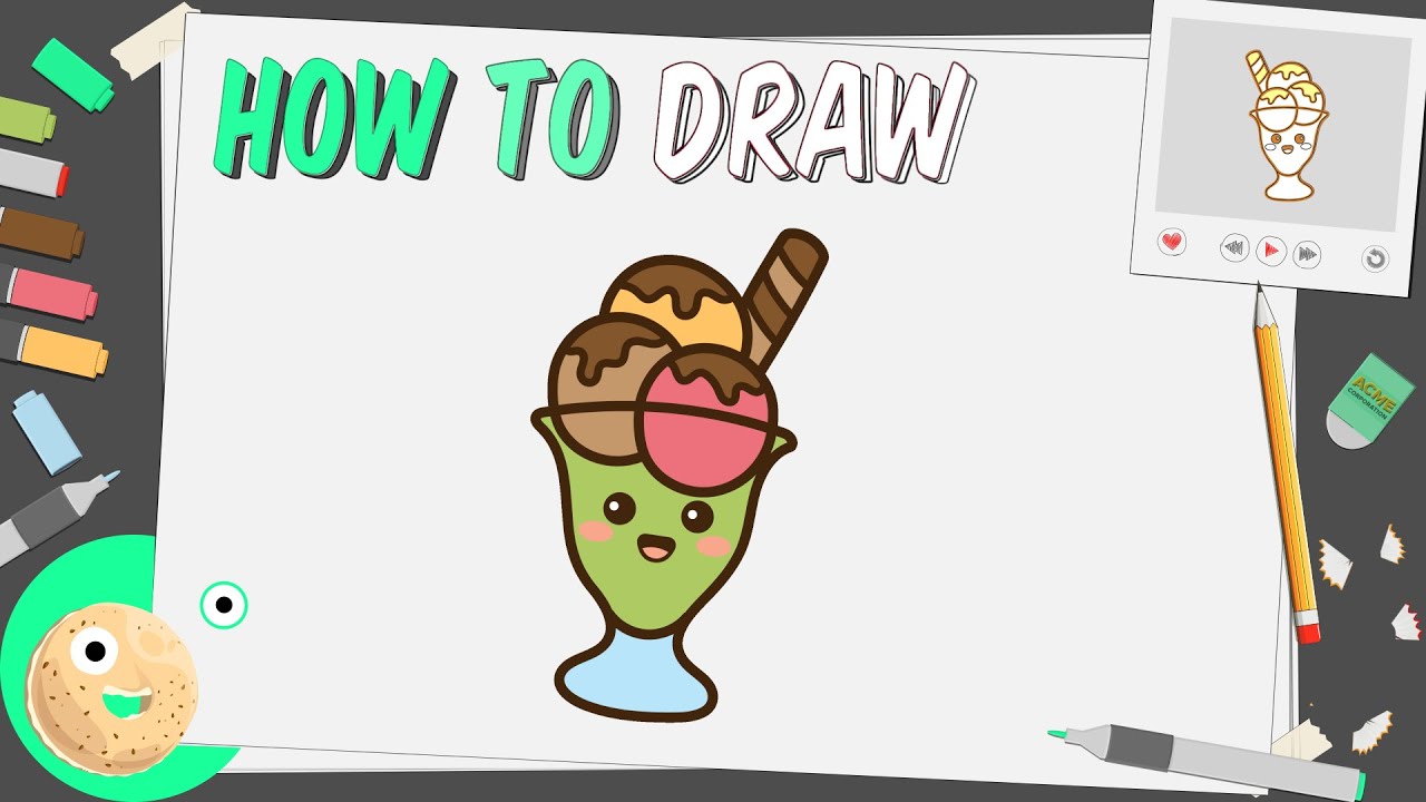 How to Draw Ice Cream × Symmetrical Drinks - YouTube