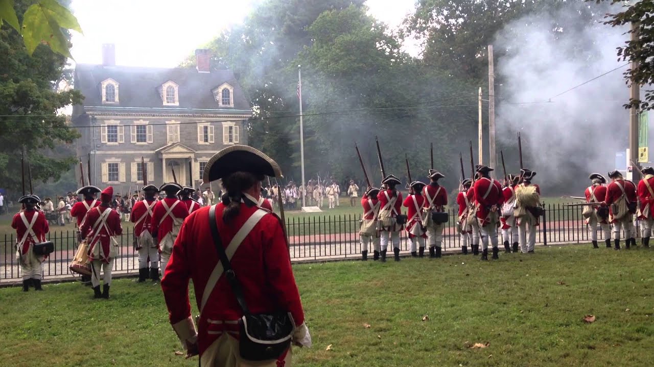 Battle of Germantown reenactment at the Cliveden - YouTube