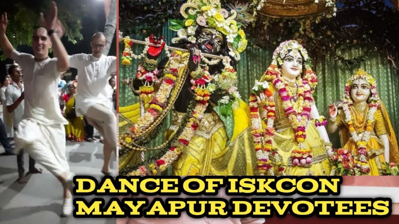 dance of iskcon temple mayapur devotees 🙏 harekrishna 🙏🙏 - YouTube