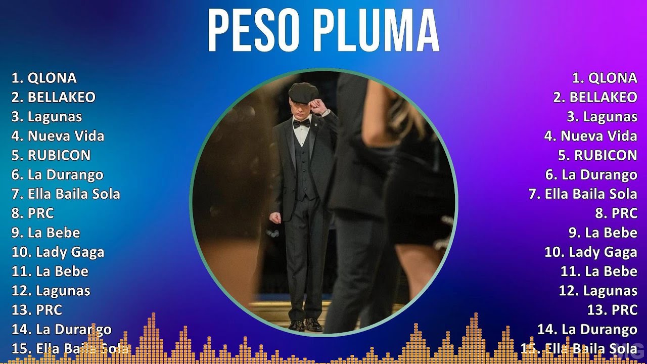 Peso Pluma 2024 MIX Las Mejores Canciones - QLONA, BELLAKEO, Lagunas ...