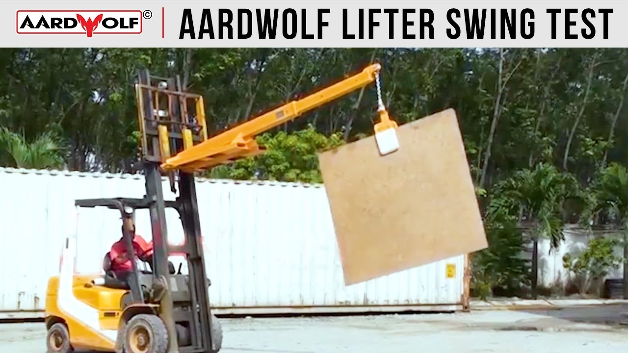 Slab Lifter 60 Aardwolf | Swing Test with granite slab | Aardwolf - YouTube