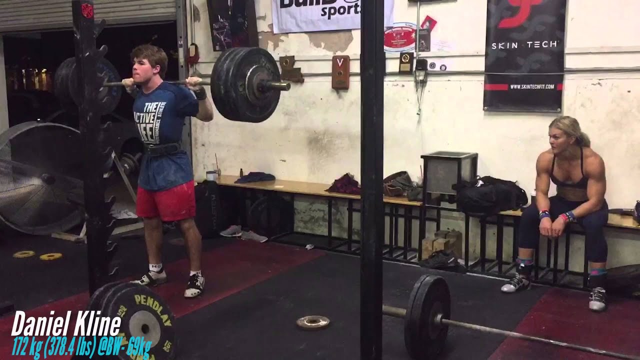 BRUTE Athlete: Daniel Kline 172kg Behind the Neck Jerk - YouTube