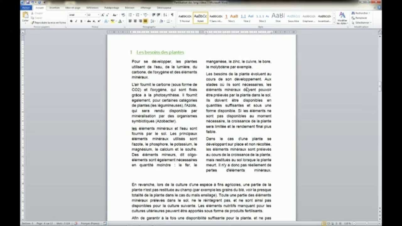Tuto word N°14 | Modifier la marge, diviser les pages - YouTube