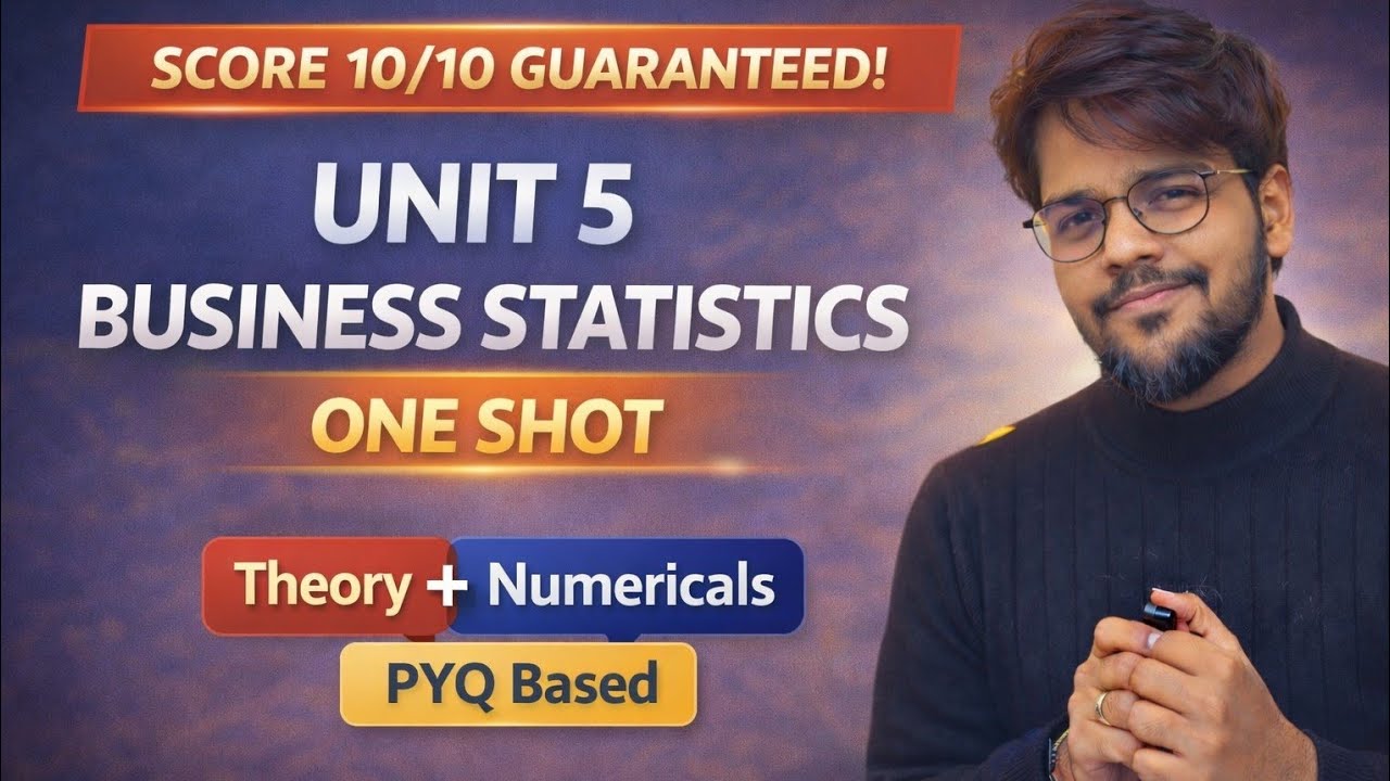 Business Statistics Unit 5 UGC NET | All Important Questions Explained ...