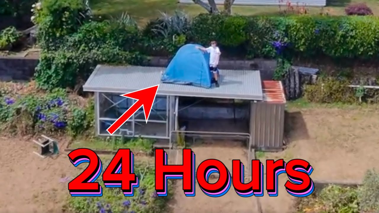 24 hours on man shed roof I almost fell off ultra overnights episode 10 ...