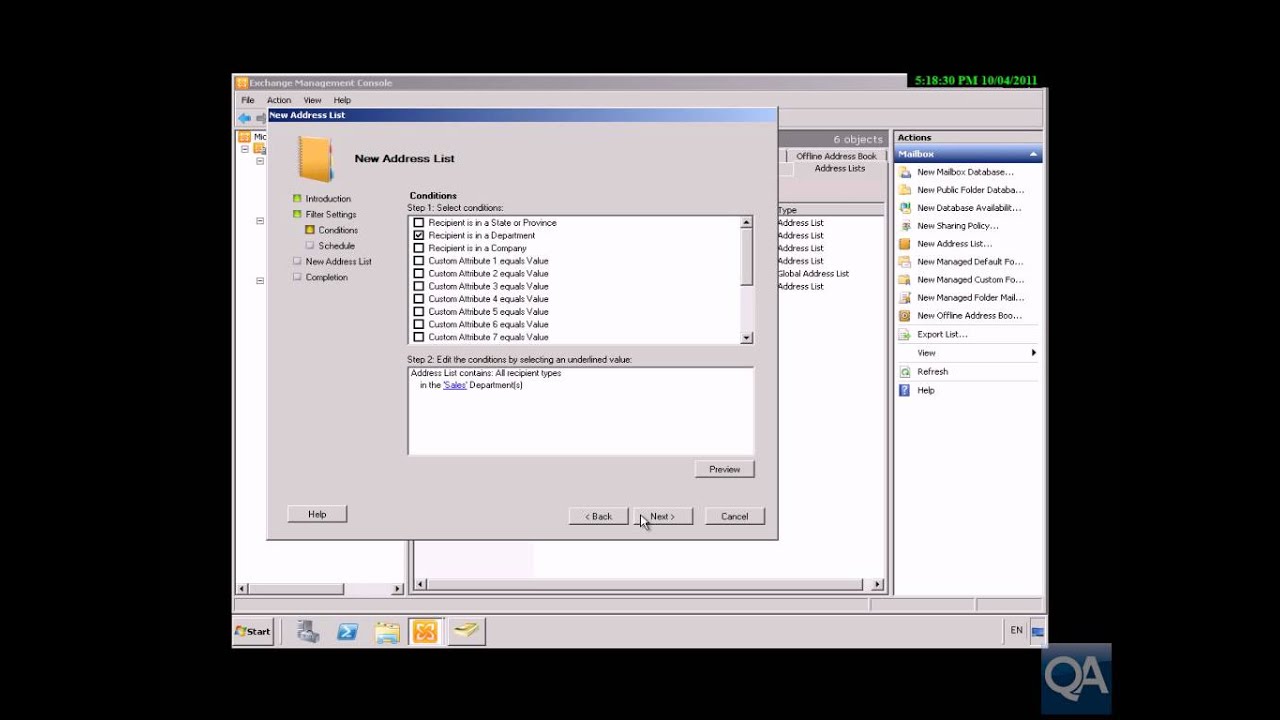 Demo 16 Address Lists.avi - YouTube