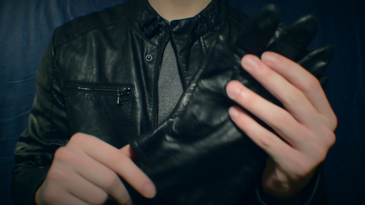 ASMR Leather Jacket & Glove Sounds (No Talking) -INTENSE- - YouTube
