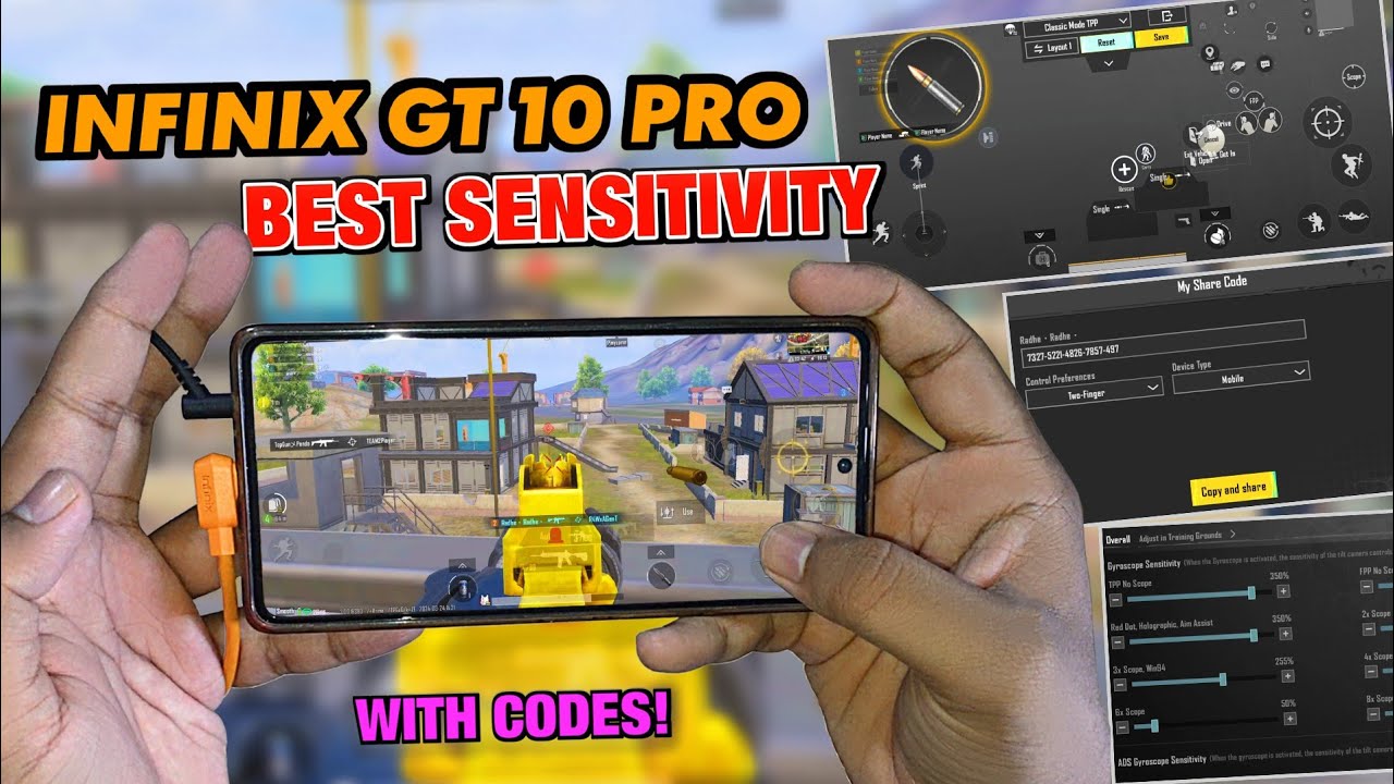 INFINIX GT 10 PRO BEST SENSITIVITY AND SETTINGS🔥😱WITH CODES | ZERO ...