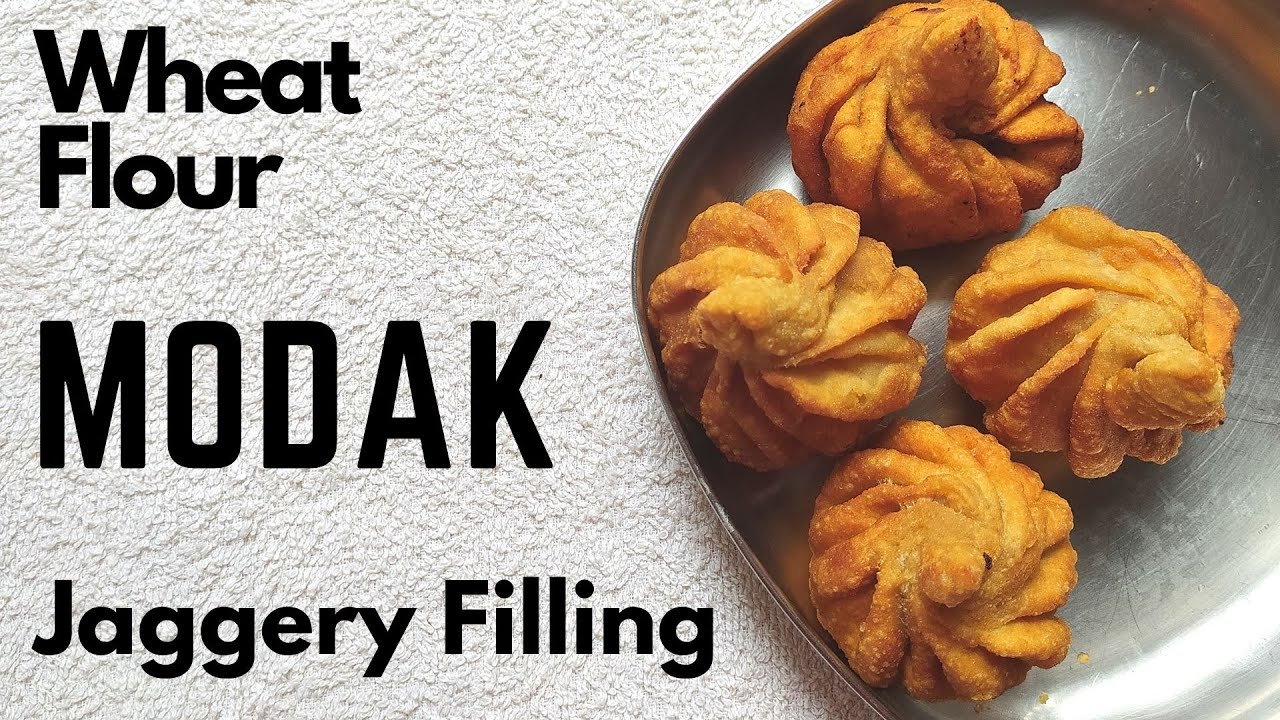 Fried Modak | | फ्राइड मोदक | Wheat flour Modak | Jaggery | Easy Modak ...