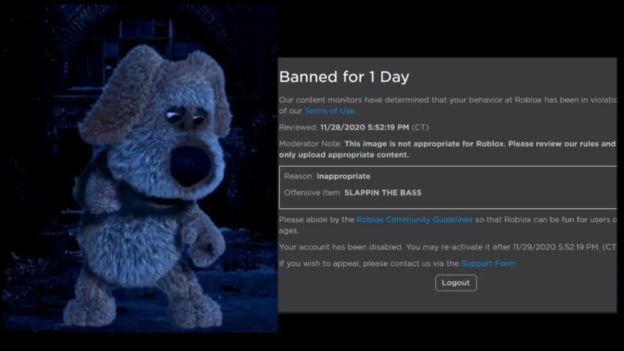 Talking Ben becoming sad. BEN GETS BANNED FROM ROBLOX! - YouTube