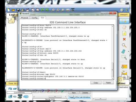langkah langkah membuat jaringan egp cisco paket tracer - YouTube