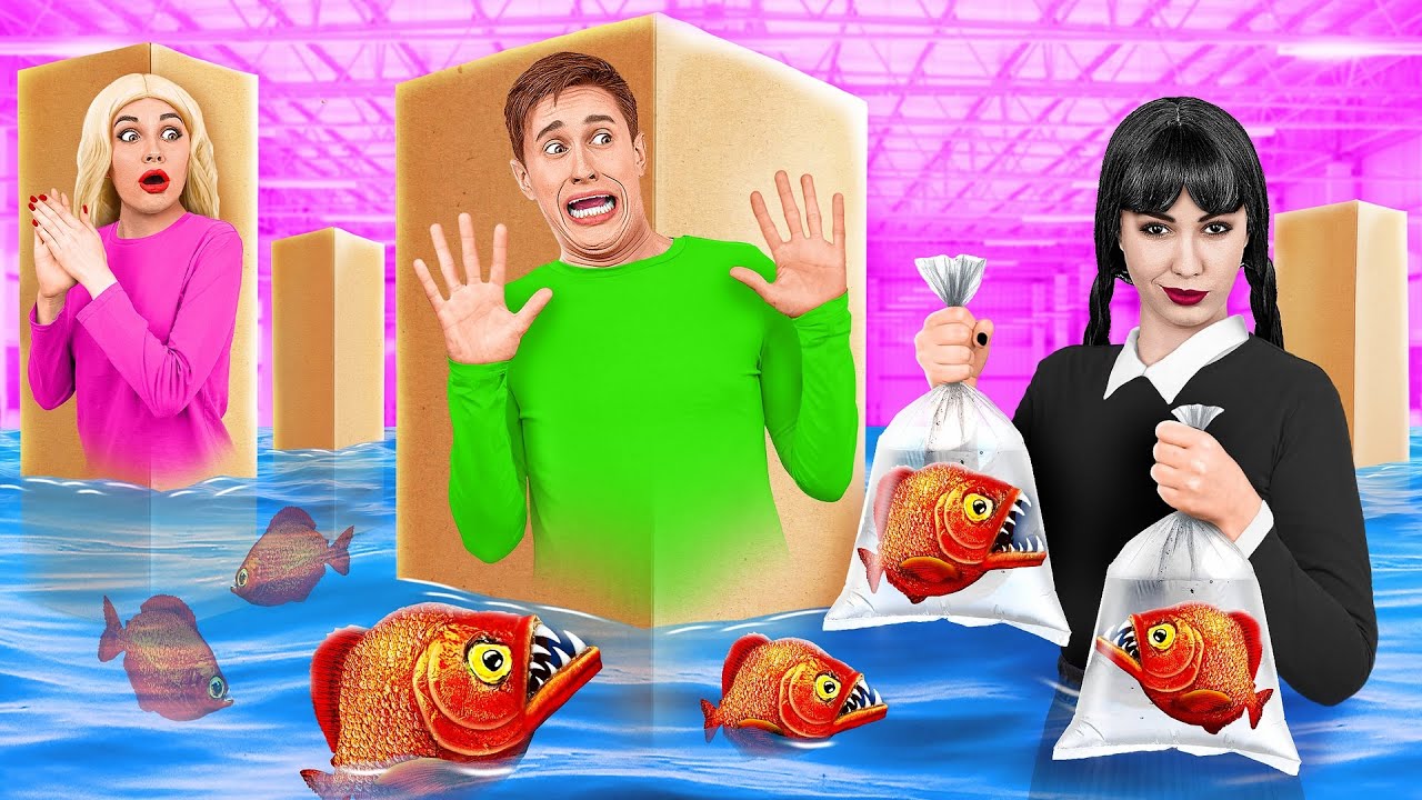 極限捉迷藏挑戰 和Wednesday Addams Multi DO Challenge - YouTube