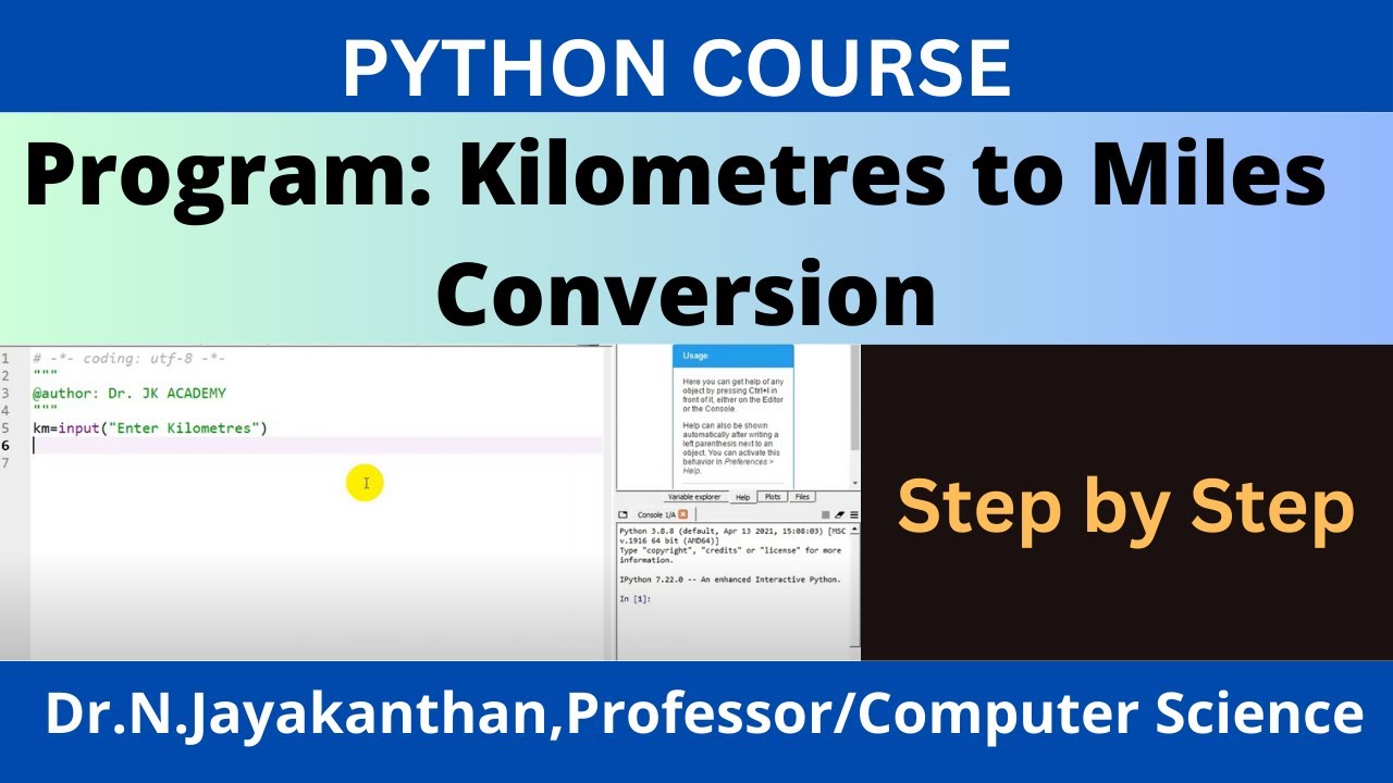 Program To Convert Kilometres To Miles Kilometres To Miles In Python
