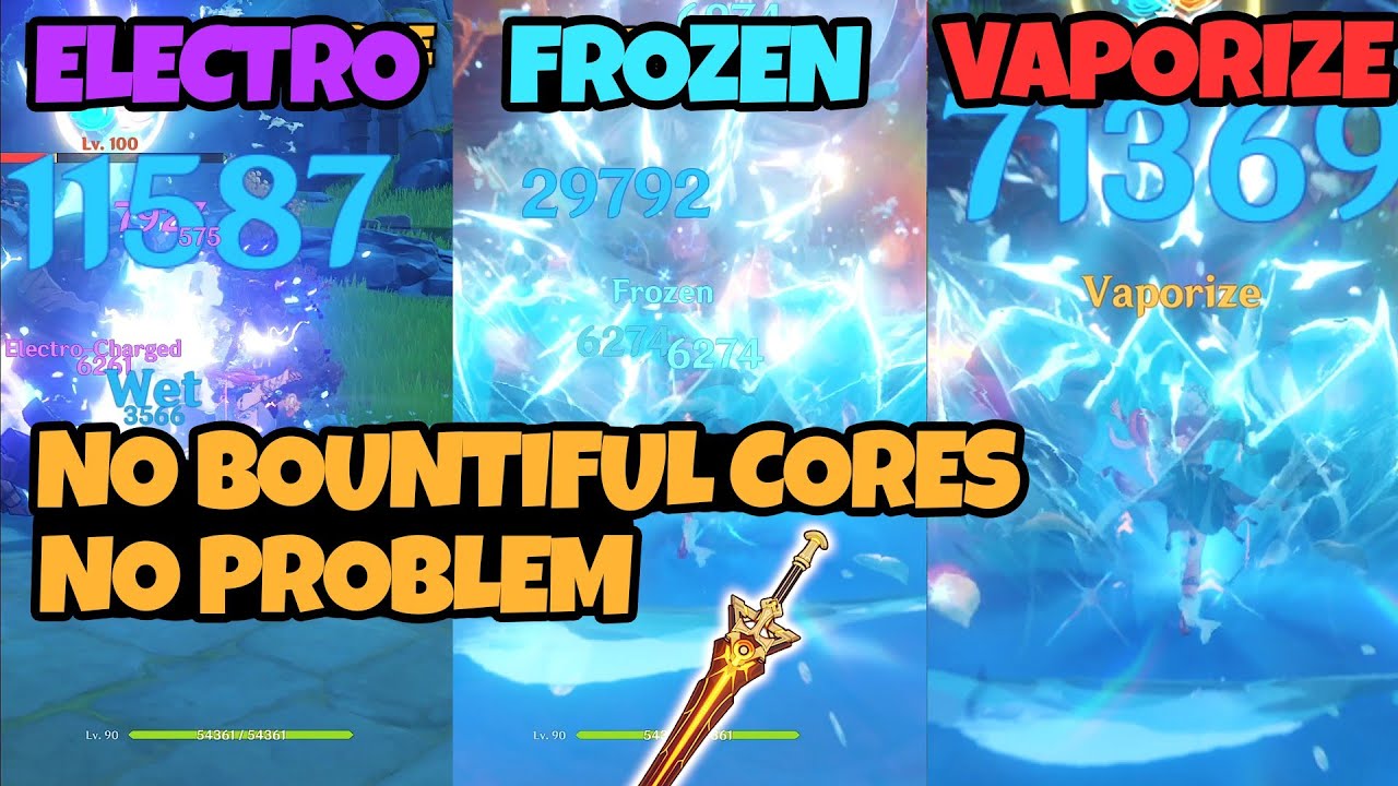 Nilou but NO Bountiful Cores, Electro Charge vs Vaporize vs Frozen Team ...