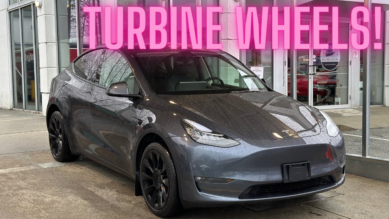 Mint 2022 Tesla Model Y with Turbine wheels! - YouTube