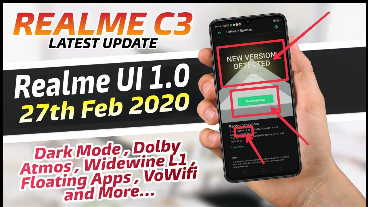 REALME C3 REALME UI 1.0 UPDATE TODAY , REALME C3 SOFTWARE UPDATE ...