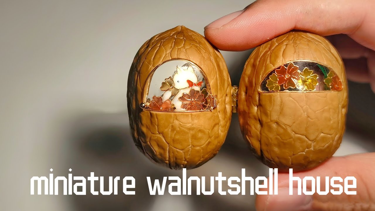 DIY | miniature walnutshell house - YouTube