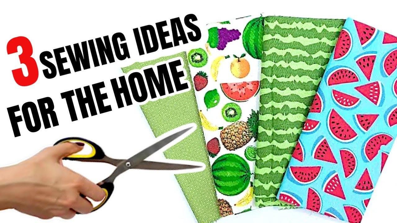 sewing projects for the kitchen | 3 sewing ideas - YouTube