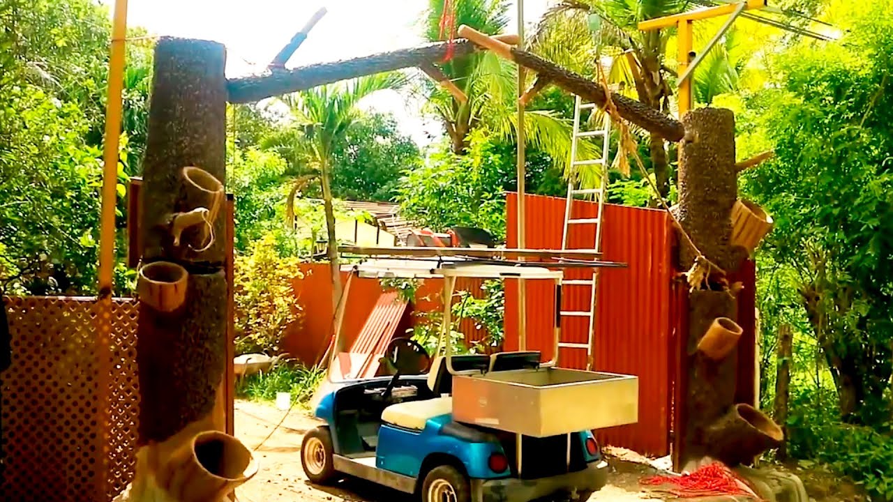 How to make cement trees & cement animals | Garden decoration ideas ...