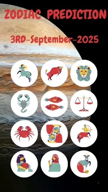3rd September Zodiac sign prediction 💯Real! - YouTube