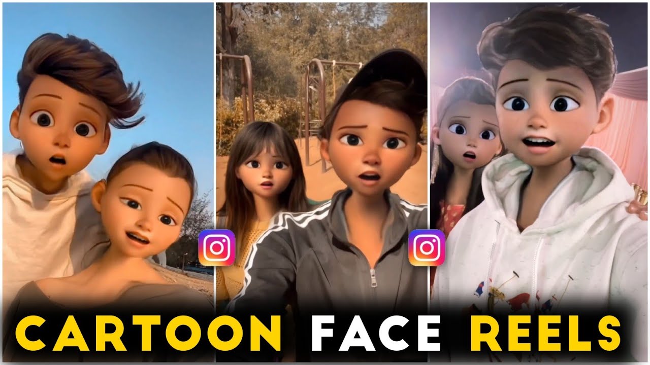 Cartoon Face Reels Edit || How to make cartoon face reels || INSTAGRAM ...