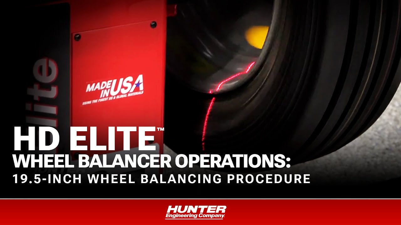 HD Elite™ wheel balancer operations: 19.5-inch wheel balancing ...