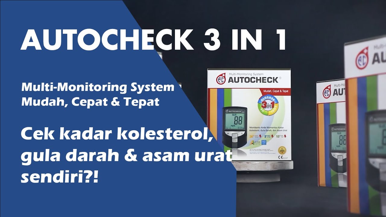 Autocheck 3 in 1 - Alat cek kadar gula darah, kolesterol & asam urat ...