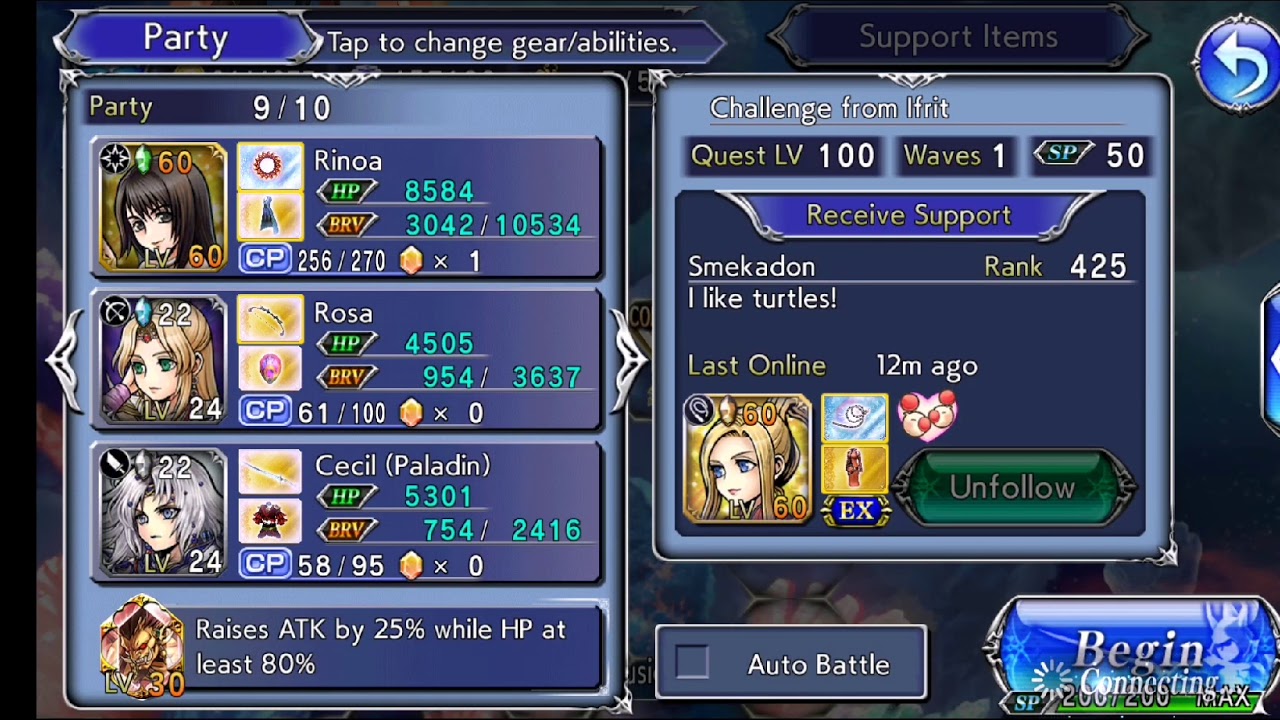 Ultimate Ifrit Summon Board Farming with Rinoa + 2 Carried Characters ...