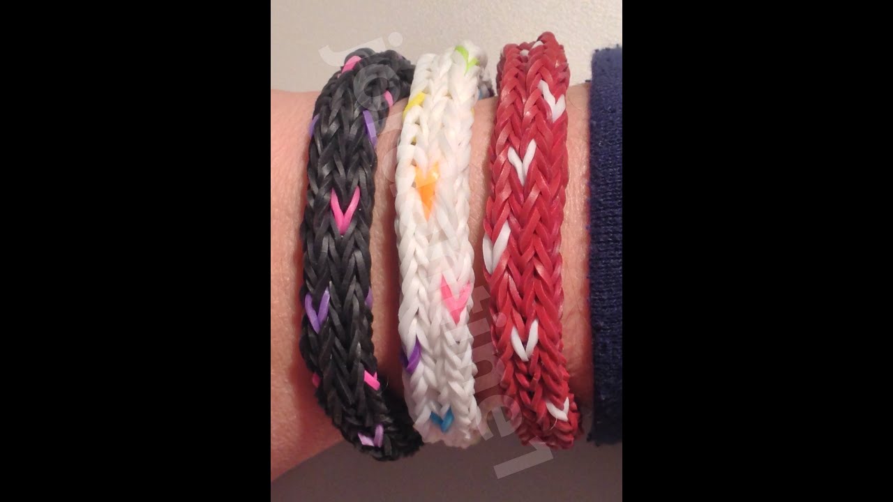 New Rainbow Loom Moving Heart Bracelet- Hearts All Around - YouTube