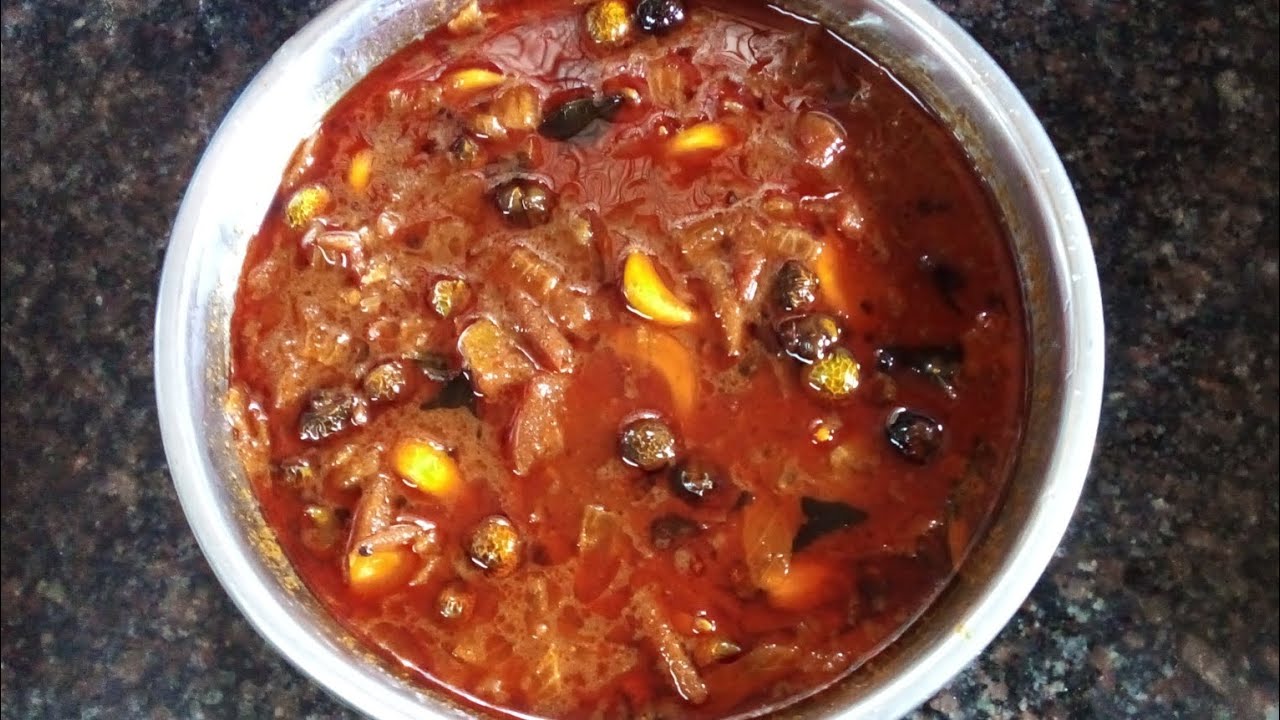 Healthy Dried Turkey Berry Curry Recepie || Vatha Kulambu Recepie - YouTube