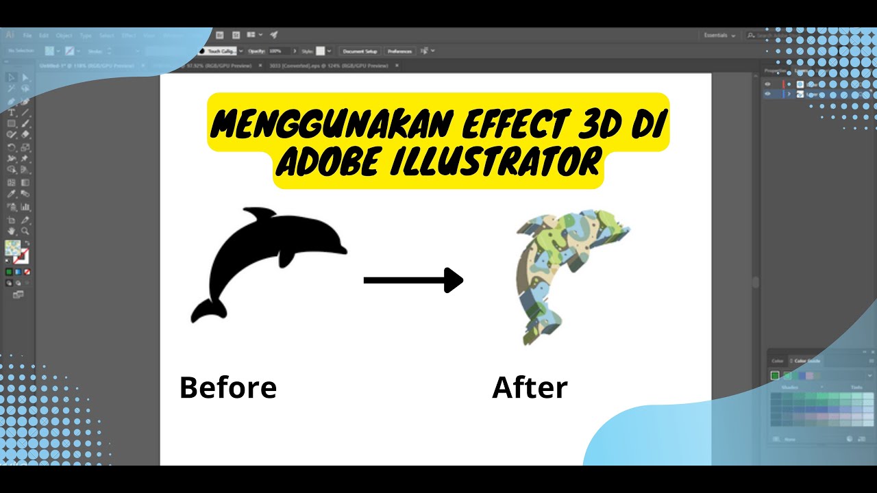 How to make 3D effect in adobe illustrator #3deffect #illustrator - YouTube