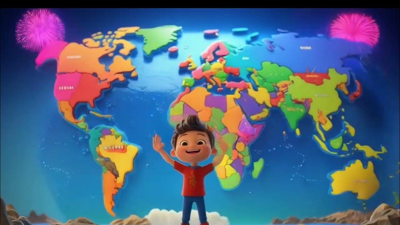 🌍 The Continents and Oceans Song | Fun Learning for Kids | 3D Animated ...