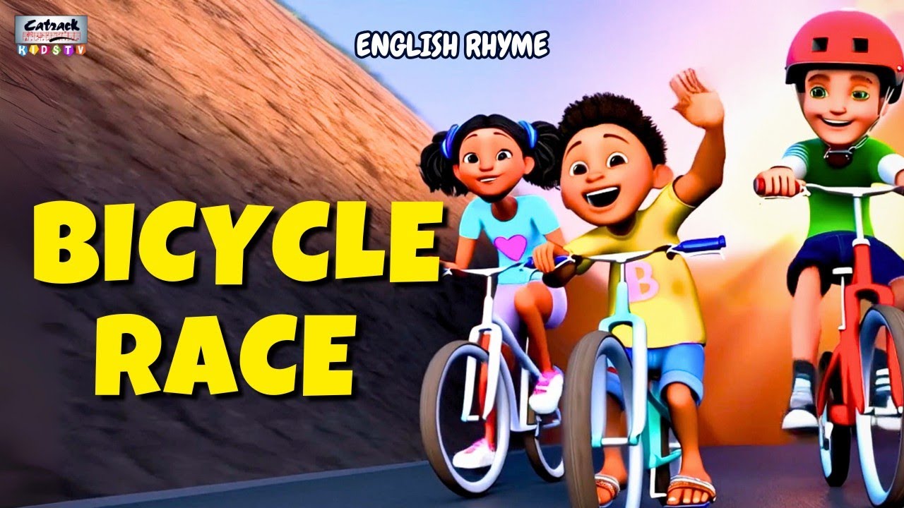 Bicycle Race for Kids | Fun Cycling Competition | Nursery Rhymes ...