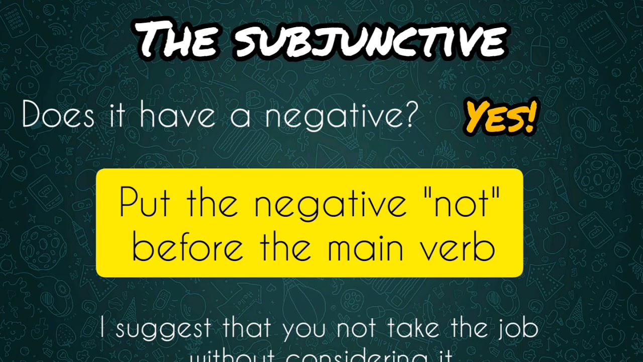 Unit 1.3-The subjunctive - YouTube