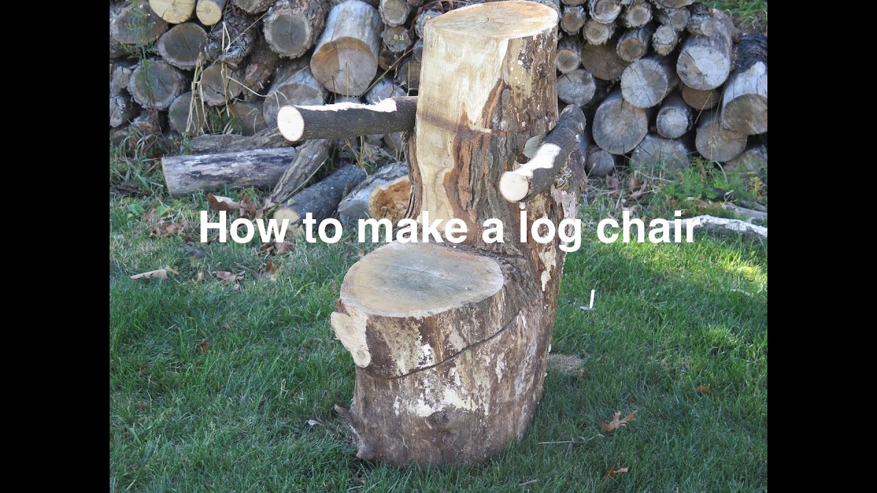 Homemade Chair From Tree Logs