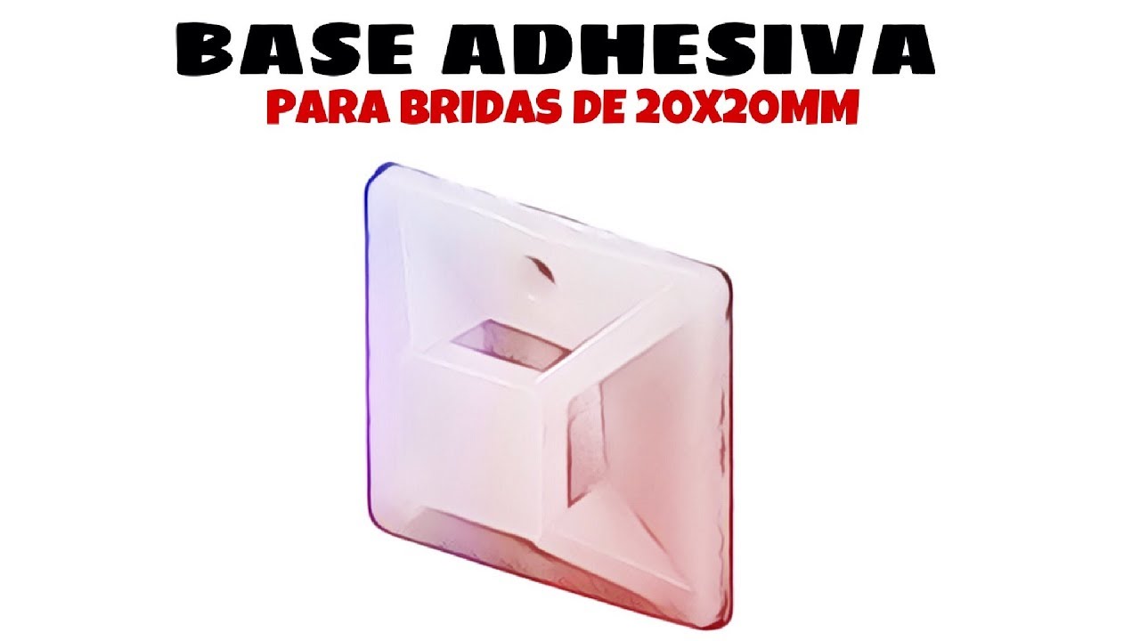 Base adhesiva para bridas de 20x20 mm 100 uds Blanco distribuido por ...
