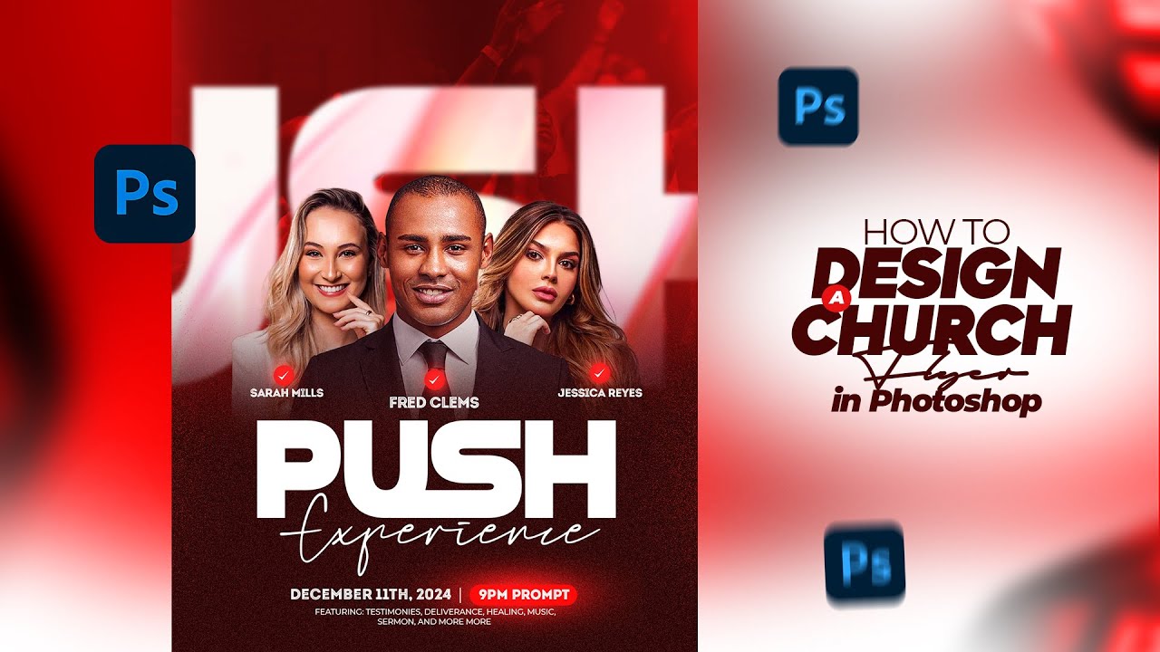 Create a STUNNING Church Poster with Simple Photoshop Steps - YouTube