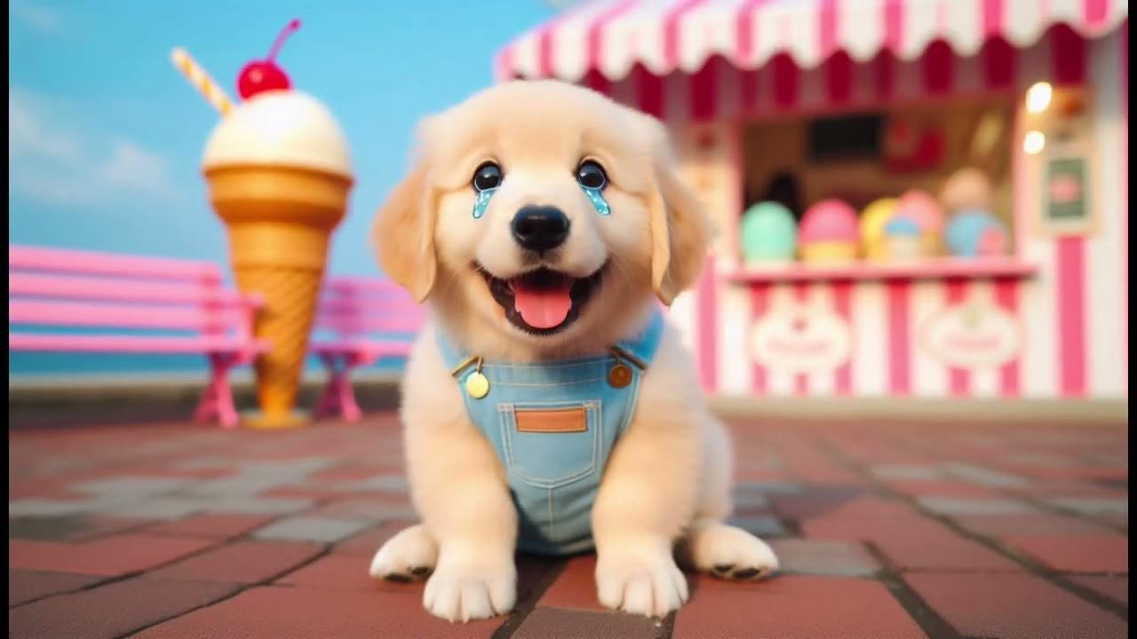 The Puppy's want to eat ice cream 🍦#ai #shorts ##dog #cute #funnyvideos ...