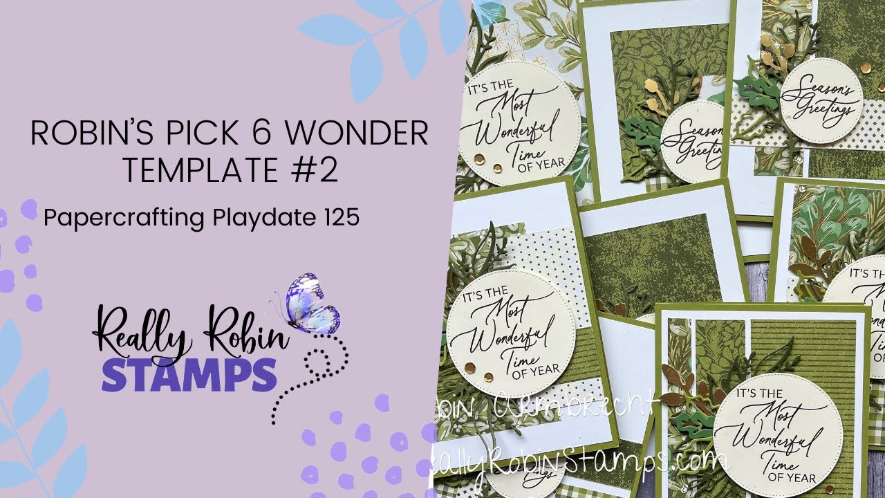 Robin's Pick 6 Wonder Template #2 | Papercrafting Playdate 125 - YouTube