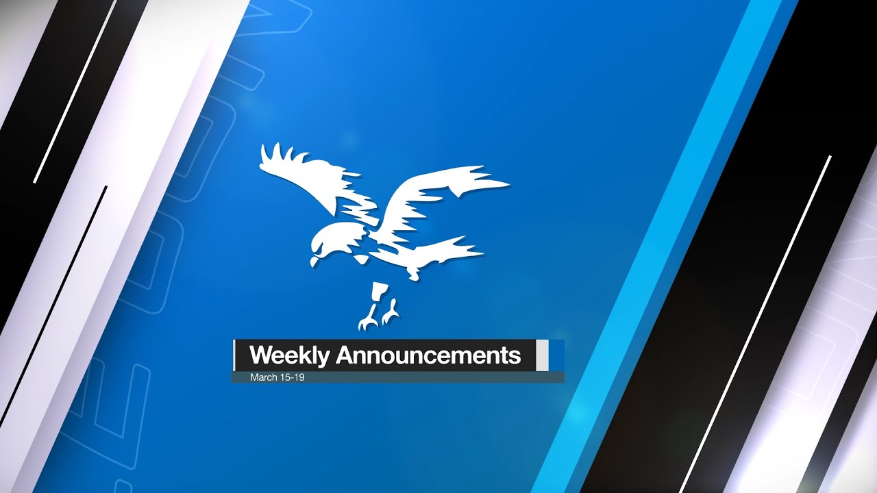 Weekly Announcements - March 15-19 - YouTube