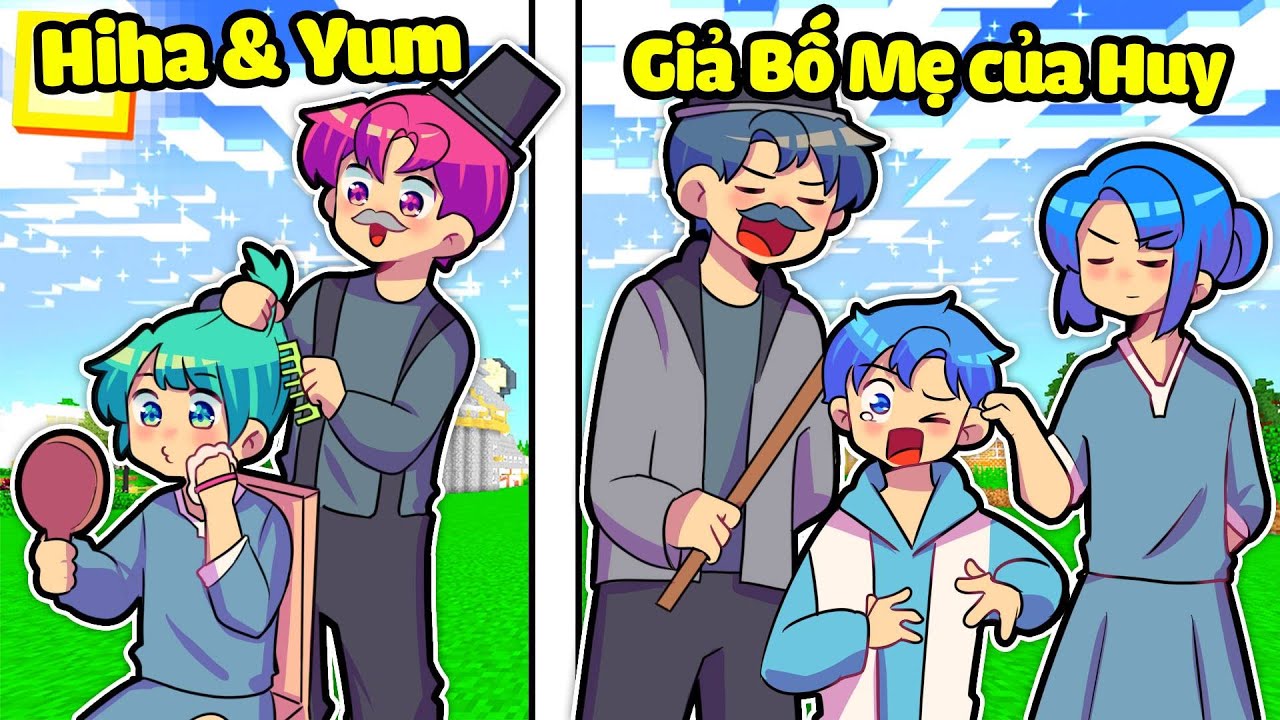YUMMIE VÀ HIHA TROLL HUY NOOB BẰNG CÁCH GIẢ LÀM BA MẸ HUY NOOB TRONG ...