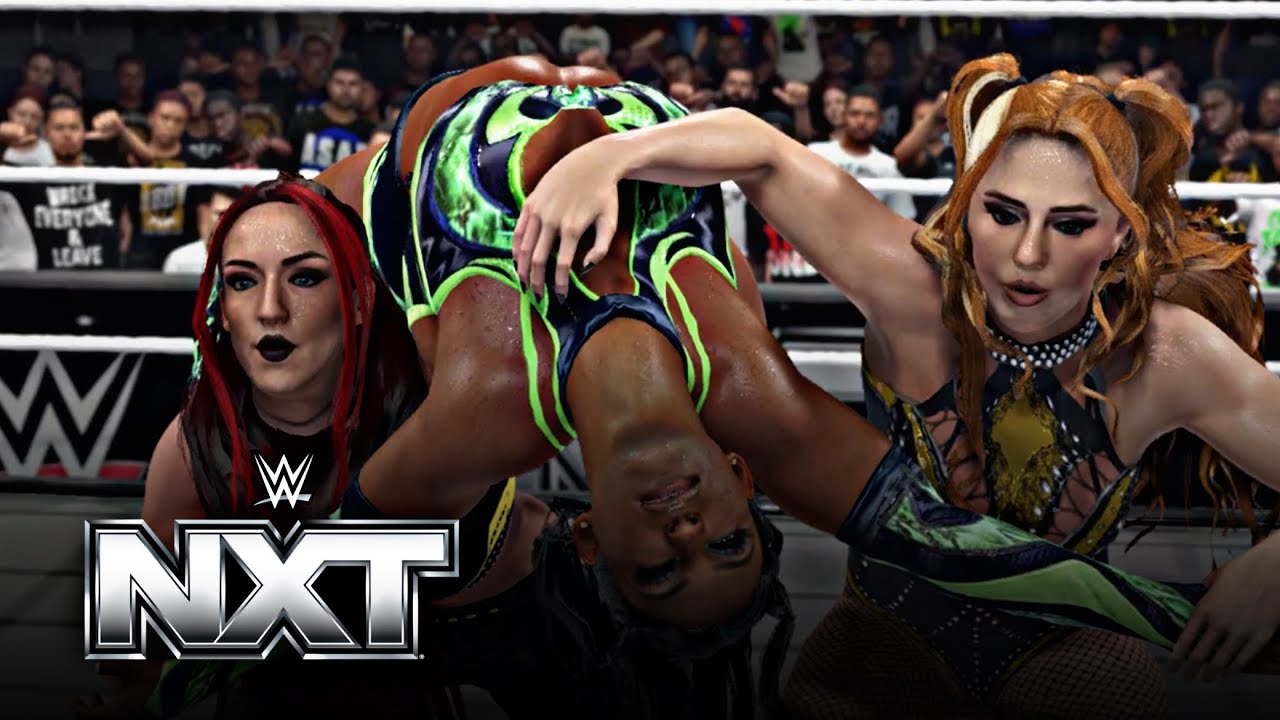 WWE 2K24 NXT - THE META GIRLS VS THE UNHOLY UNION + HEATHER RAE VS CORA ...