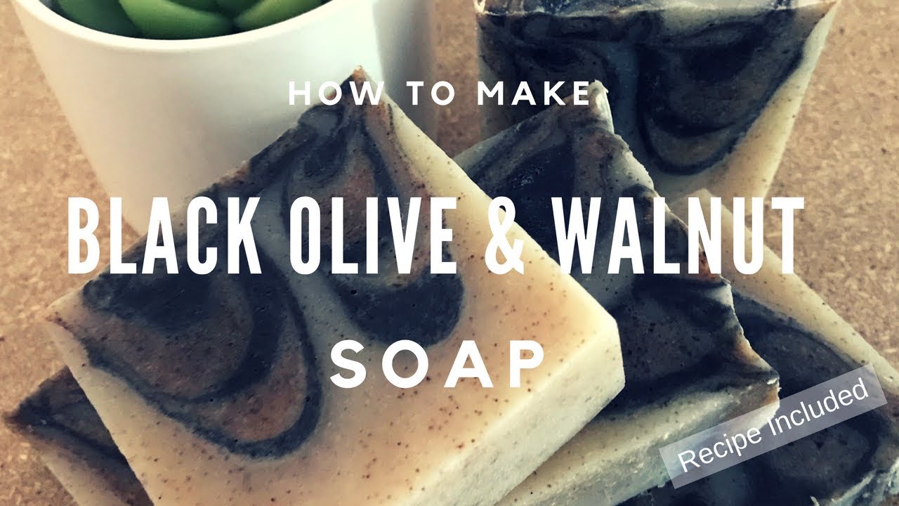 How to Make Black Olive and Walnut Soap Tutorial - YouTube