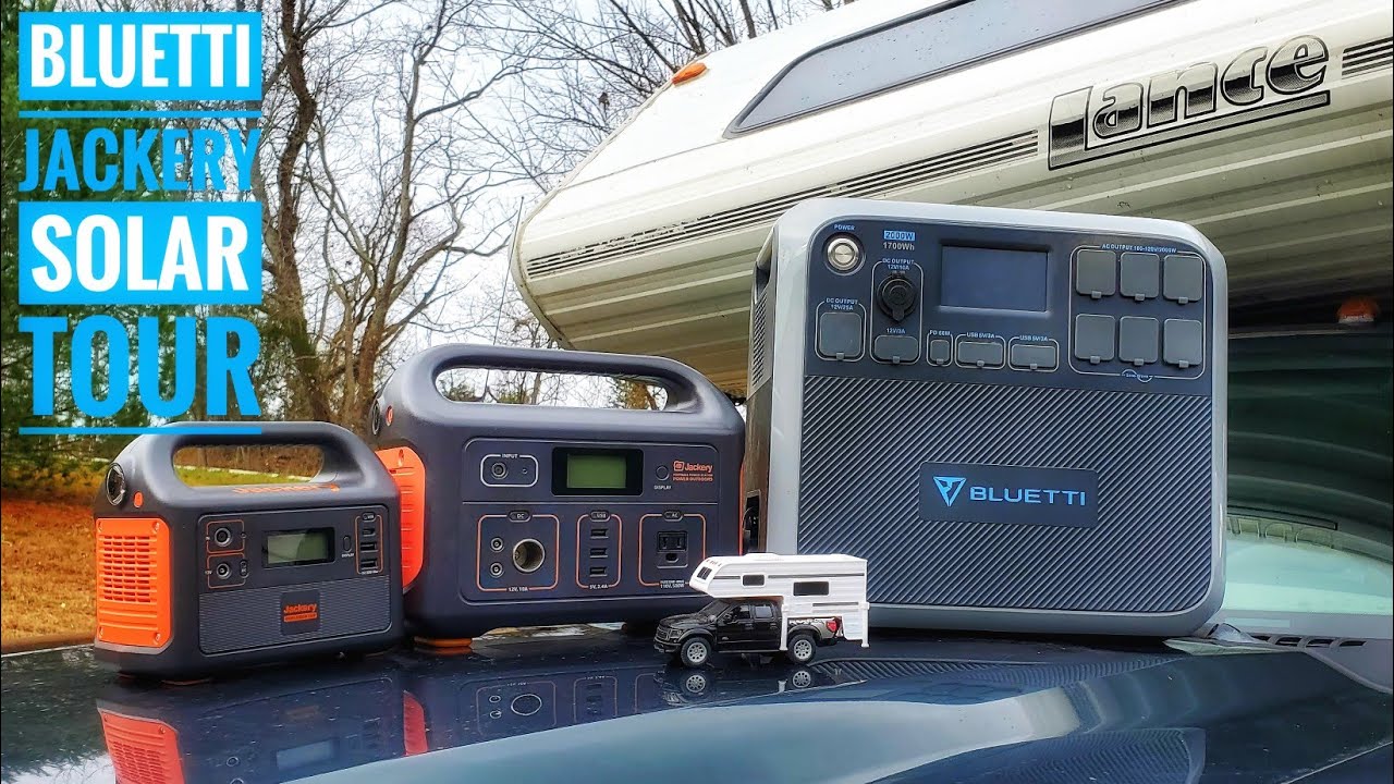 CAMPING | BLUETTI AC200, JACKERY 500 & 160 + 900 WATTS HQST SOLAR ...