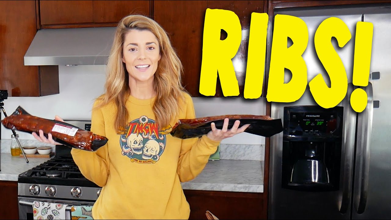 WE'RE MAKING RIBS! // Grace Helbig - YouTube