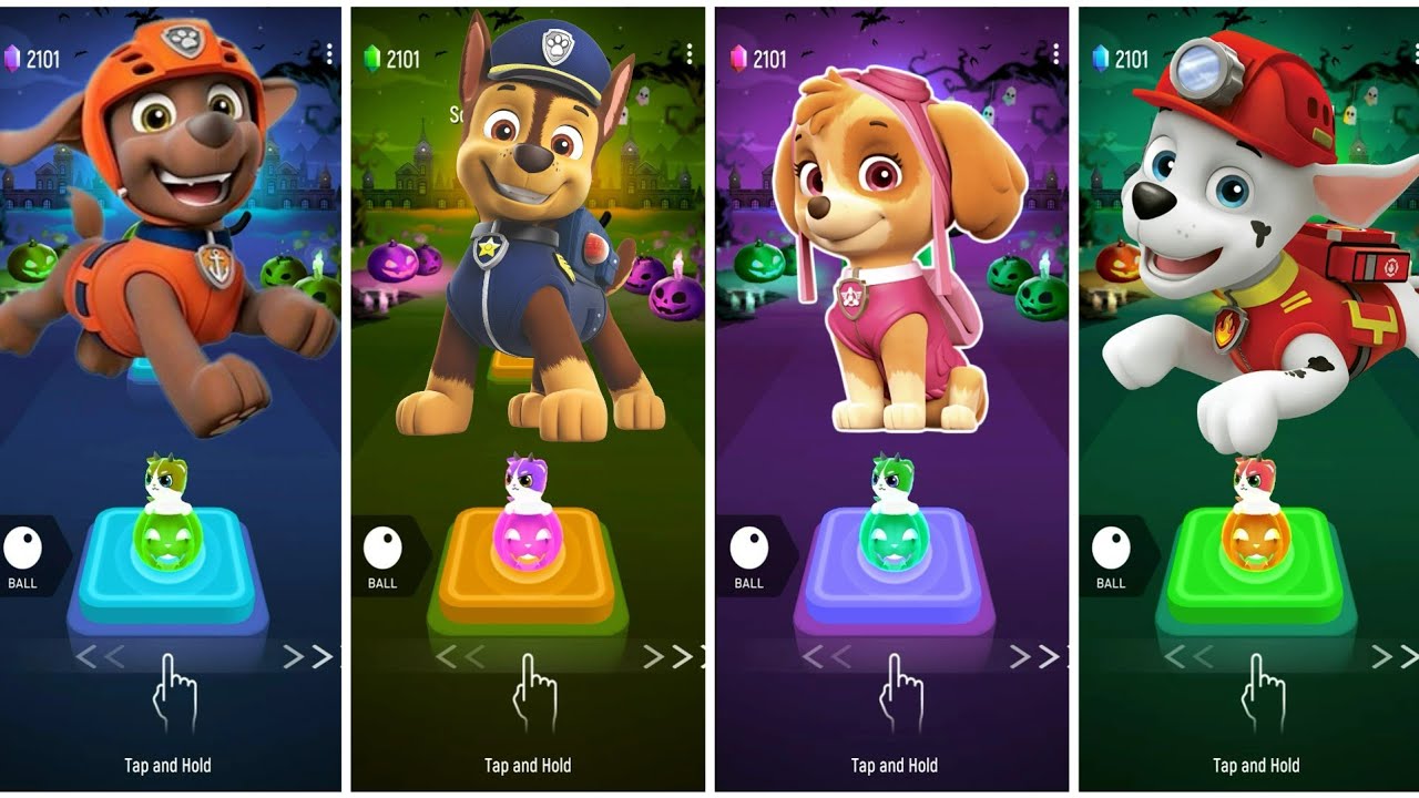 PAW Patrol Dancing: Zuma, Chase, Skye, Marshall in Tiles Hop | Episode ...